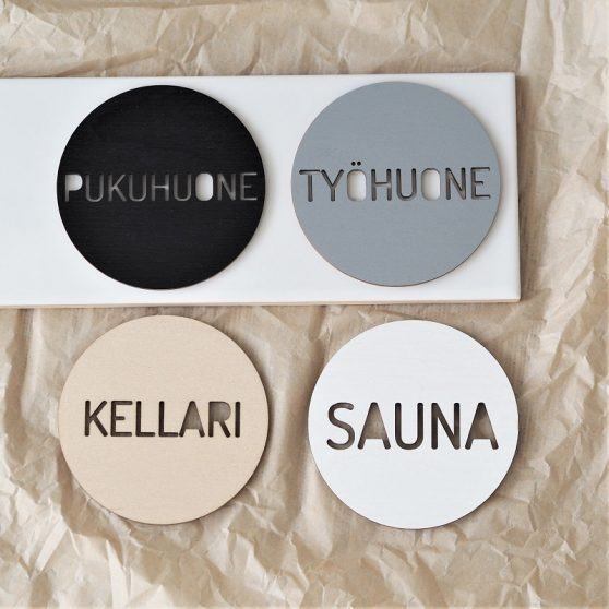 KYLPYHUONE- kyltti O - Puine / Kaikkea kaunista koivuvanerista